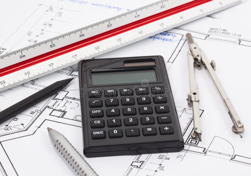 Construction plans stock image. Image of architect, architecture - 8154853