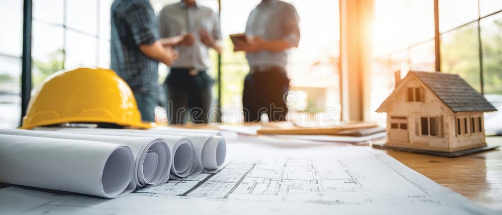 The Construction Planning Process with Blueprints and Discussions among ...