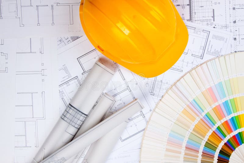 Construction Plans stock photo. Image of construction - 12692988