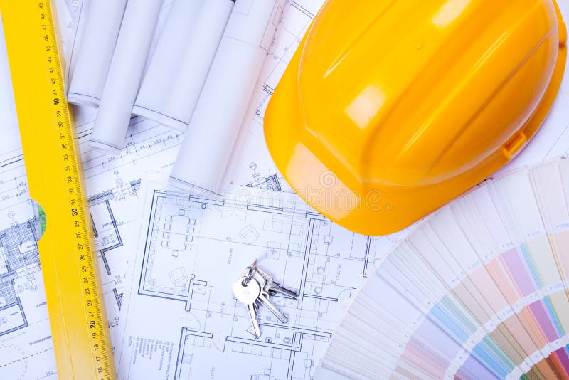 Construction Plans stock photo. Image of handy, lines - 12693070