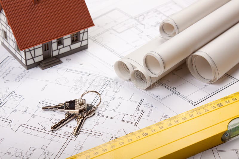 Construction Plans stock photo. Image of home, floor - 12693118