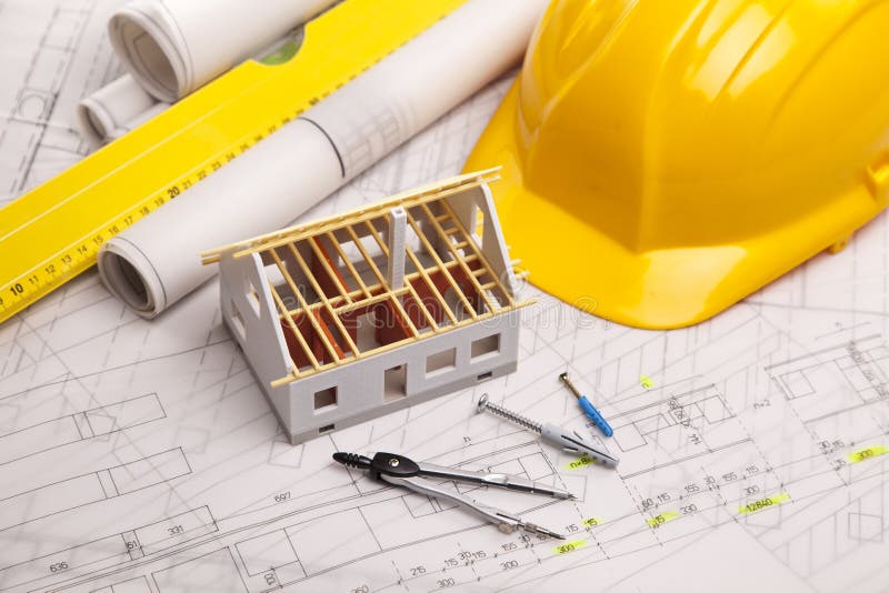 Construction plans stock photo. Image of building, organization - 22335166