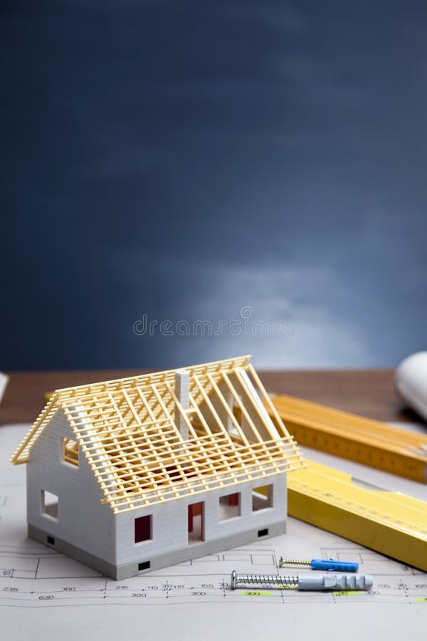 Construction plans stock image. Image of blueprints, construction ...