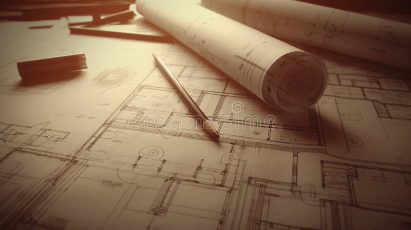 Construction Plans stock illustration. Illustration of site - 279157455