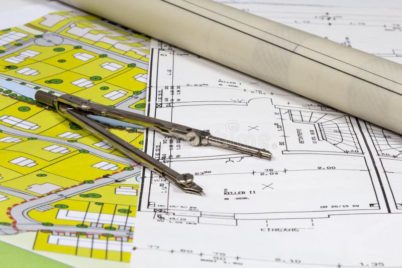 Construction plans stock image. Image of site, engineering - 36905277