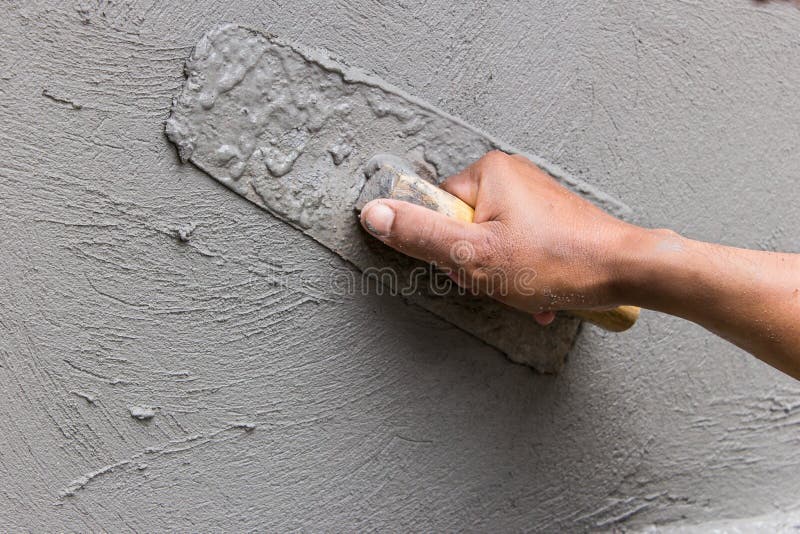 Construction Plaster work stock image. Image of gray - 59671243