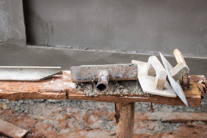 Construction Plaster work stock image. Image of closeup - 59671007