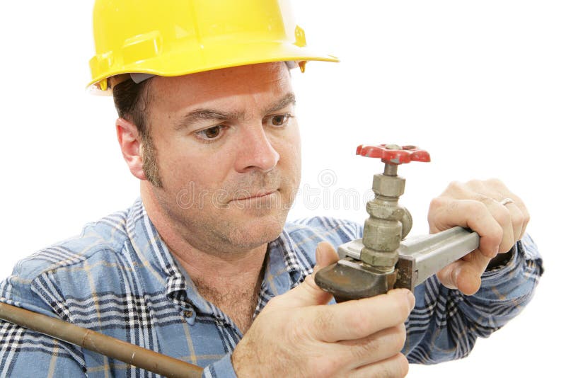 Plumber Working Full Body stock image. Image of body, belt - 4519075