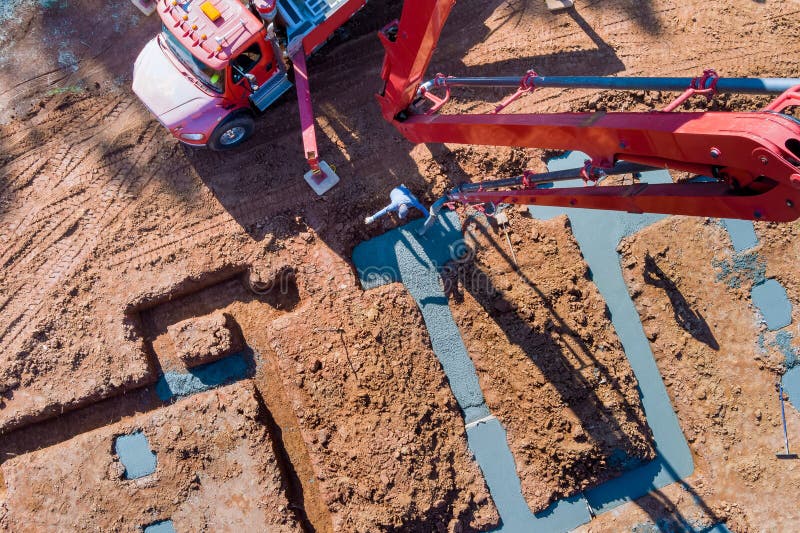 During the Construction of Pour Concrete Strip Foundations Using an ...