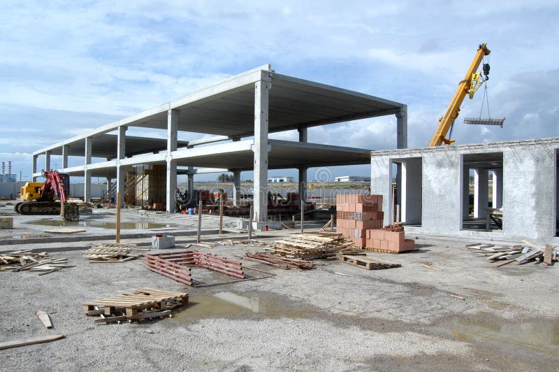 Construction of a Prefabricated Shed Stock Image - Image of ...