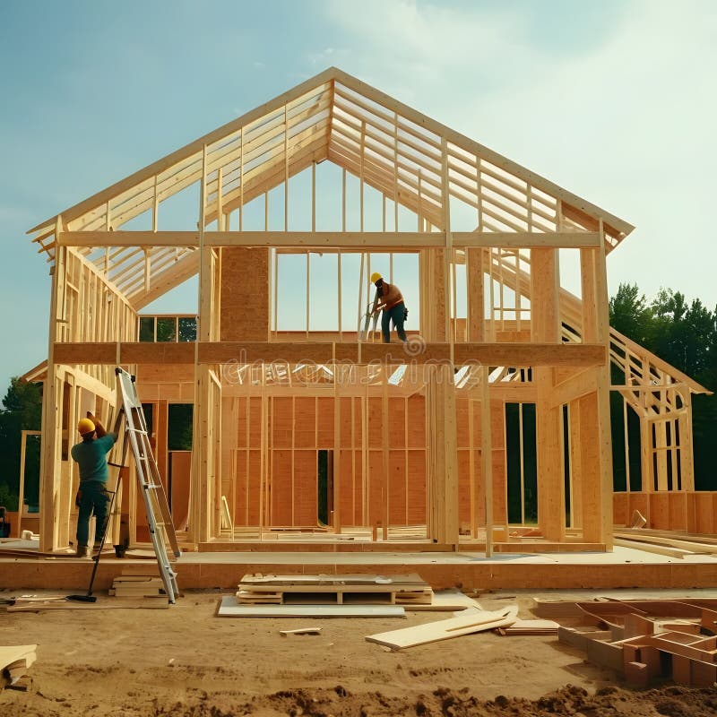 Construction of a Private Residential Building Stock Illustration ...