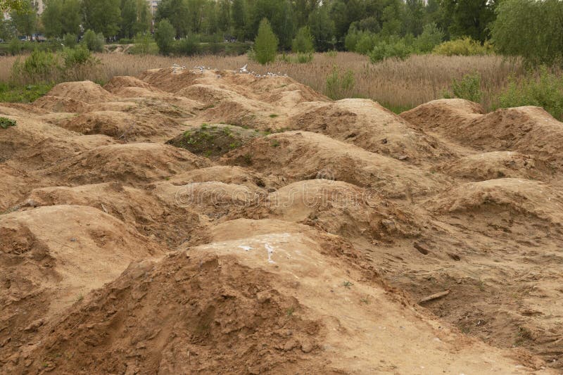 The Construction Process, Leveling the Construction Area, by Filling ...