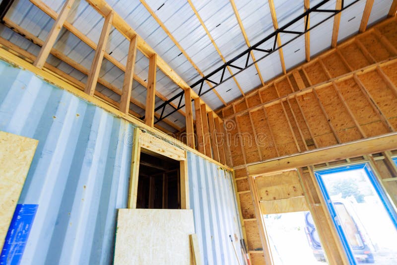 During Construction in Process Reconstructing Interior of Warehouse a ...