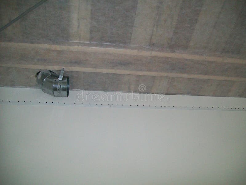 Ceiling Support Trusses Being Installed. Stock Image - Image of trusses ...