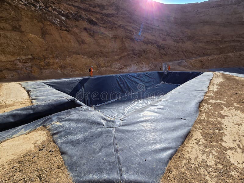 Construction Process Water Pools Geosynthetic Materials Stock Photos ...