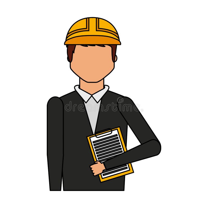 Construction Professional Avatar Character Stock Vector - Illustration ...