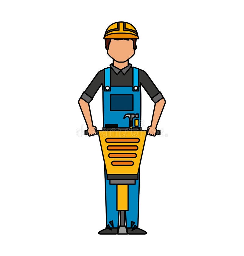 Construction Professional Avatar Character Stock Vector - Illustration ...