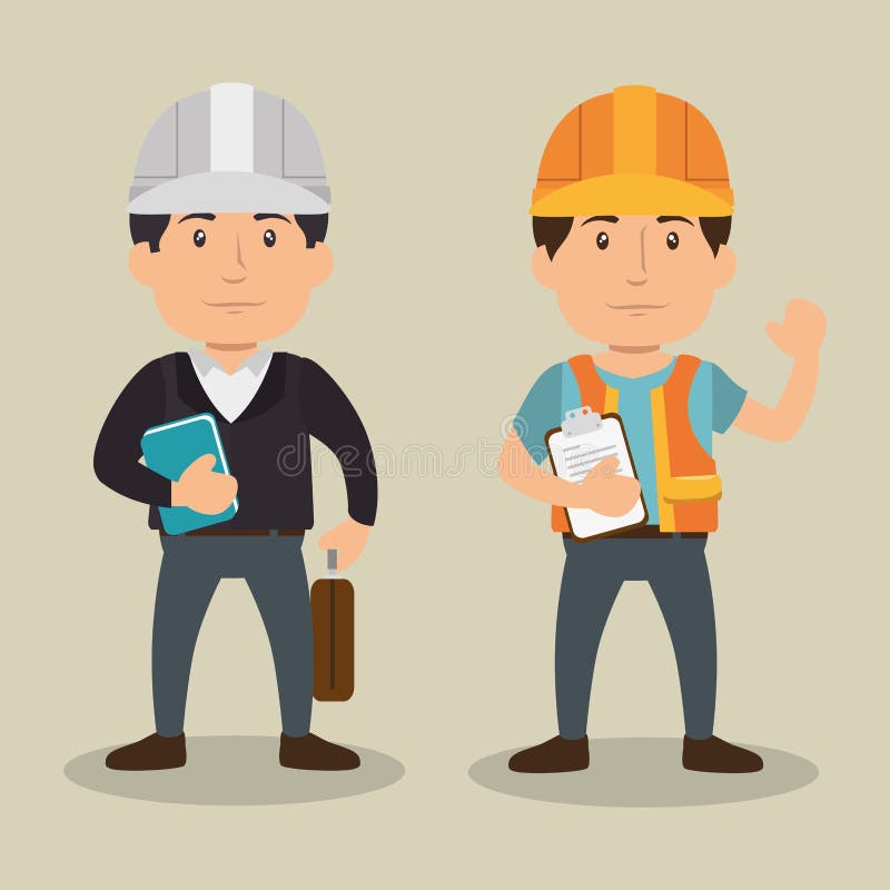Construction Professional Avatar Character Stock Vector - Illustration ...