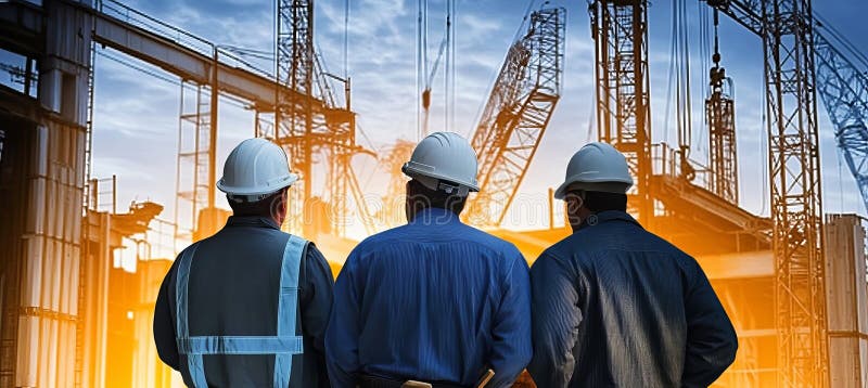 Construction Professionals Strategically Planning Future Projects while ...