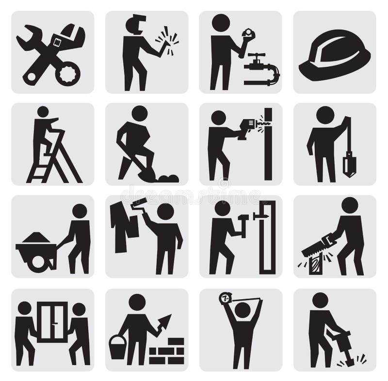 Occupational Safety and Health Worker Accident Hazard Pictogram Clipart ...