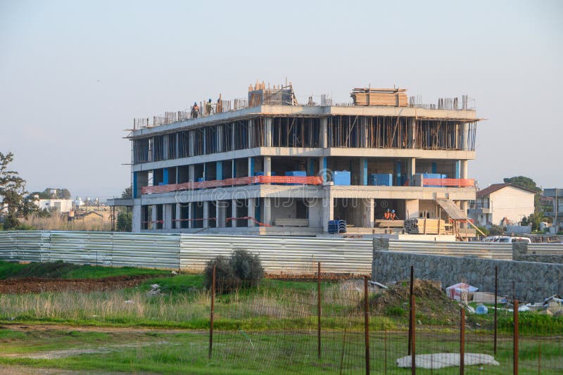 Construction Progress of a Modern Building Taking Shape Amidst the ...