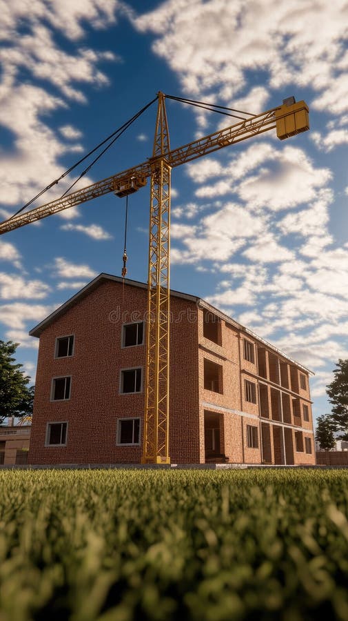 Construction Progress of a Multi-Unit Residential Building Under Clear ...