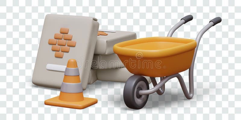 Construction in Progress. Scene from Site Stock Vector - Illustration ...