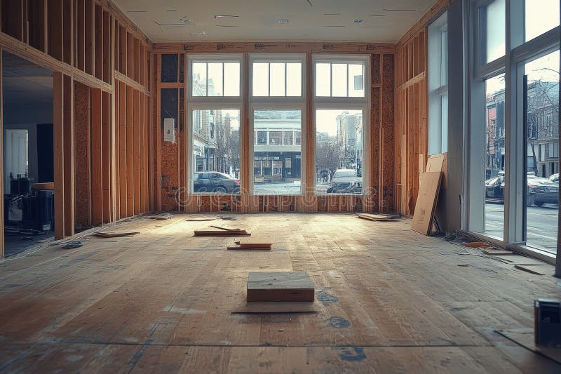 Construction Progresses in Spacious Indoor Area with Large Windows ...