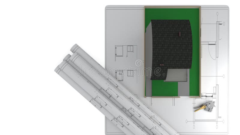 Construction Project Advertising Concept, 3d Rendering Stock ...