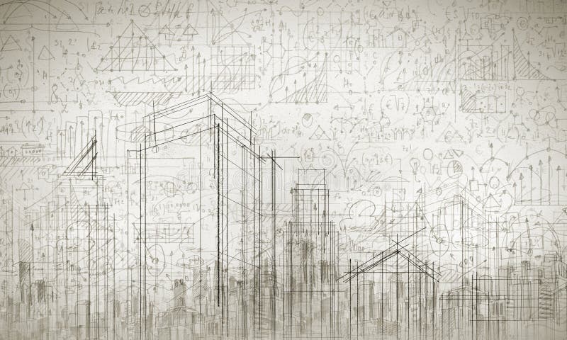 Construction project stock photo. Image of exterior, plan - 41673274