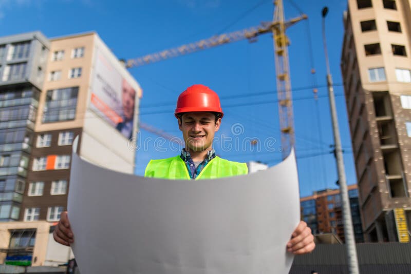 Construction Project Business Man Architect Engineer Manager with ...