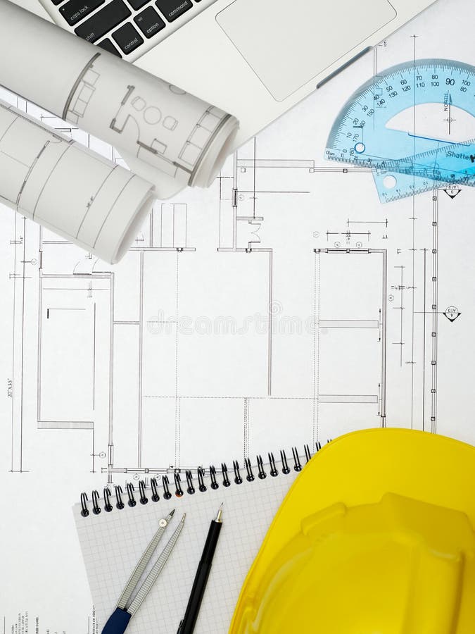 Construction Project Concept from Above Stock Image - Image of people ...