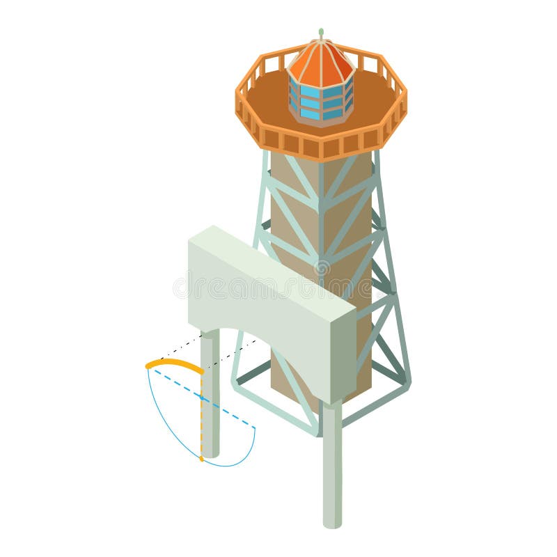 Construction Project Icon Isometric Vector. Arch Project and Lighthouse ...