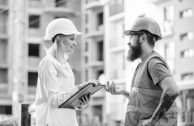 Construction Project Inspecting. Safety Inspector Concept Stock Image ...