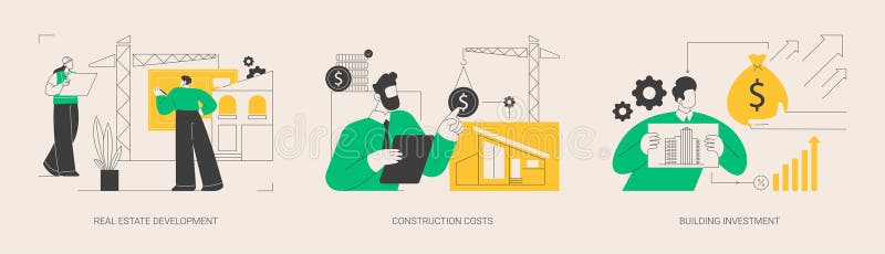 Construction Project Management Abstract Concept Vector Illustrations ...