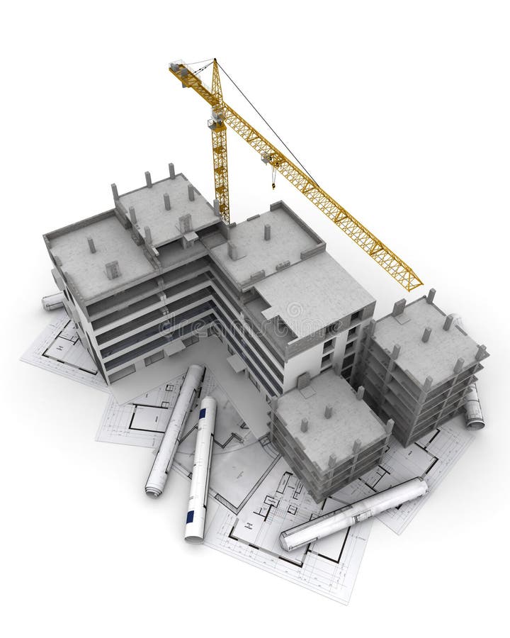Building construction stock illustration. Illustration of home - 42053879