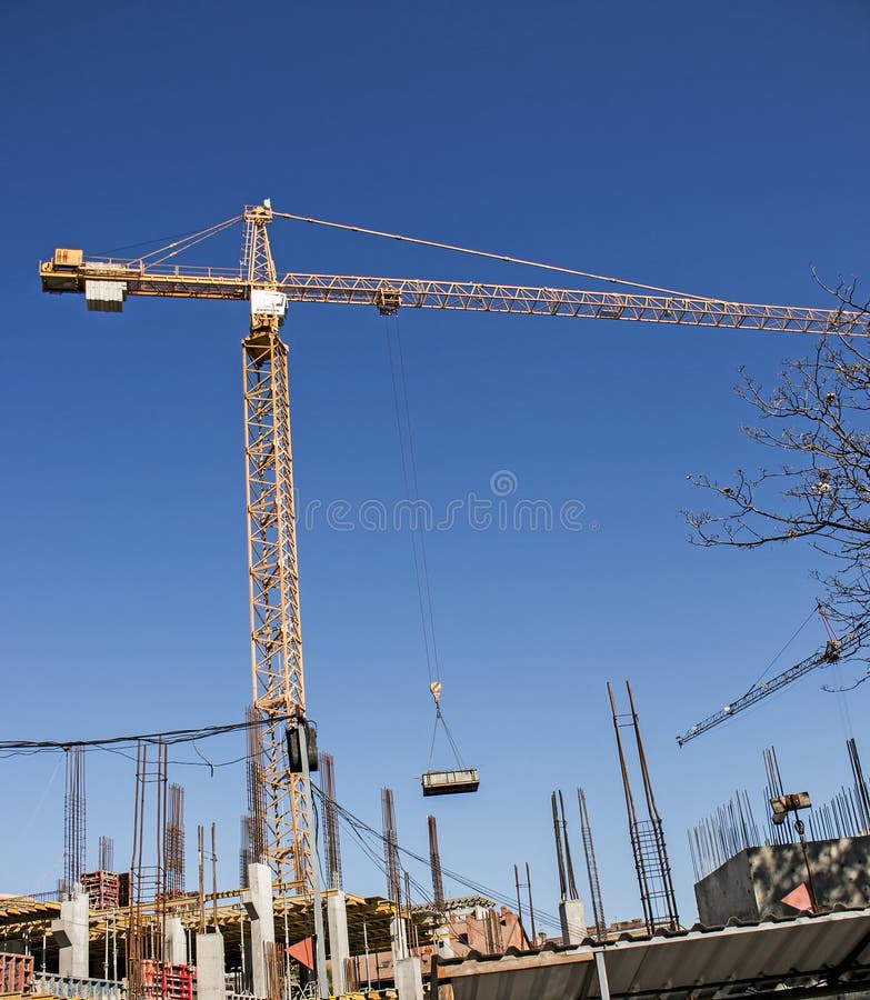 Construction Project, Construction Site. Construction of Concrete ...