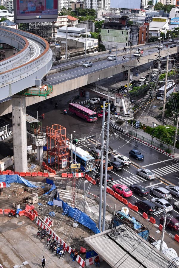Construction Projects Affect Traffic Problems in the City. Stock Photo ...