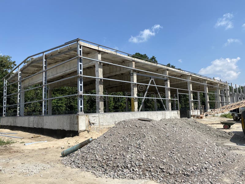 Construction of a Public Building. Construction Process Stock Image ...