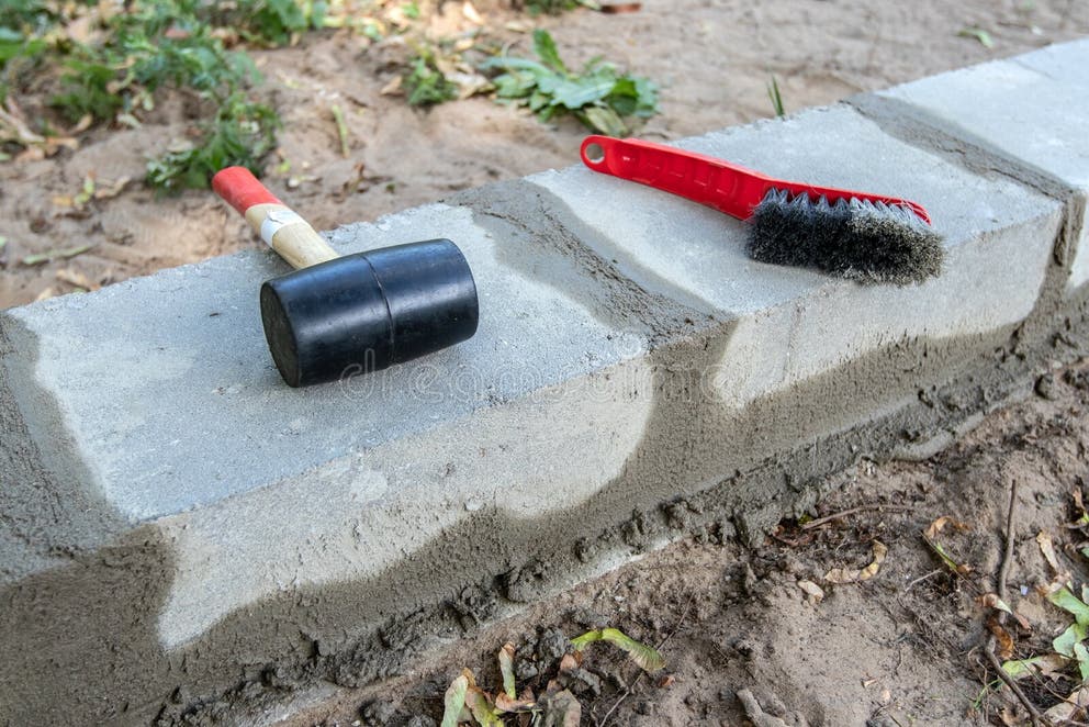 Construction - Putting Blocks with Tools Stock Photo - Image of ...