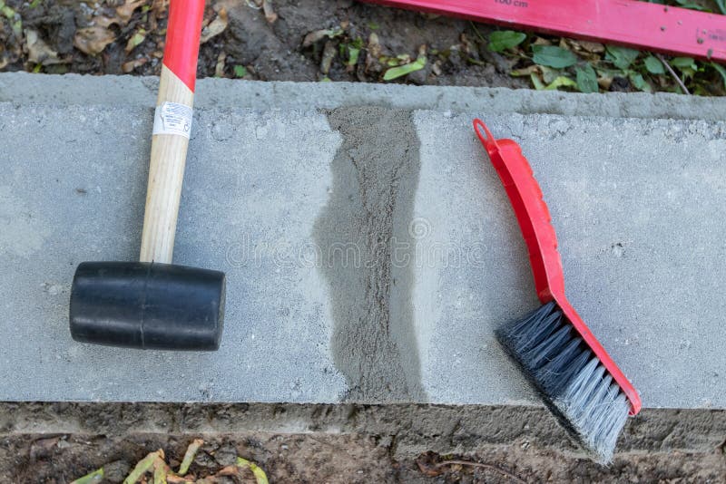 Construction - Putting Blocks with Tools Stock Image - Image of table ...