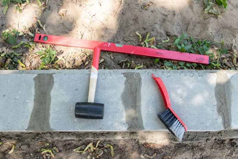 Construction - Putting Blocks with Tools Stock Image - Image of ...