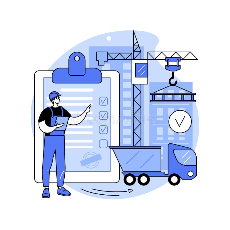 Construction Quality Control Abstract Concept Vector Illustration ...