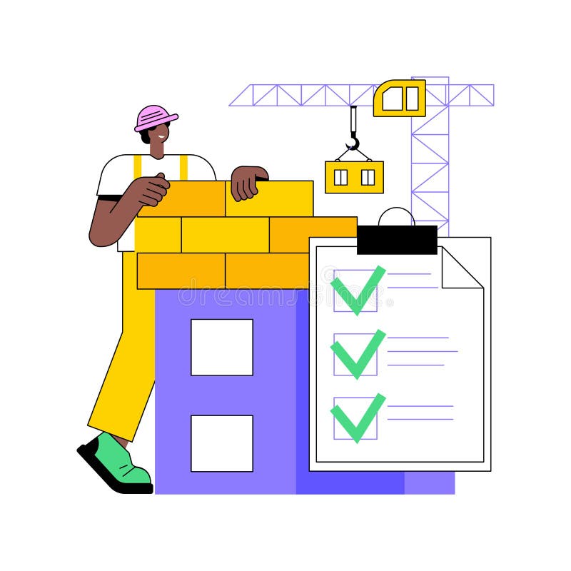 Construction Quality Control Abstract Concept Vector Illustration ...