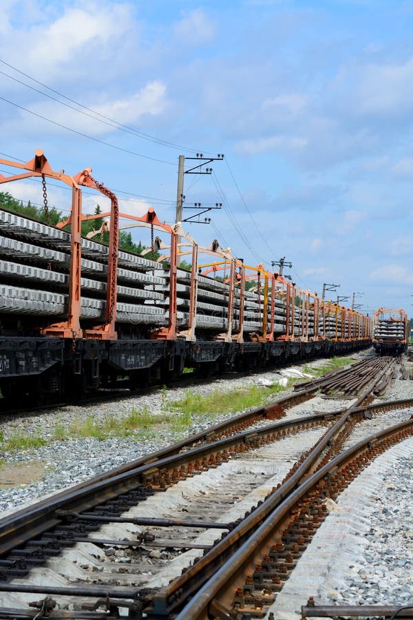 Construction of the Railway Stock Image - Image of materials ...