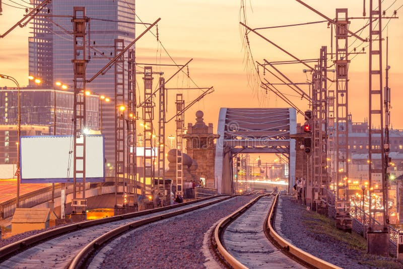 Construction of the Railway Stock Photo - Image of motion, highway ...