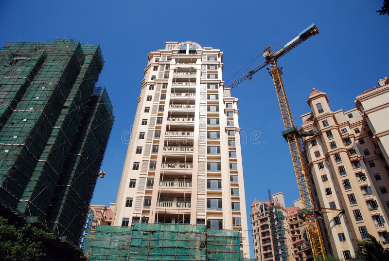 Construction of Real Estate Stock Image - Image of fund, crane: 13374647