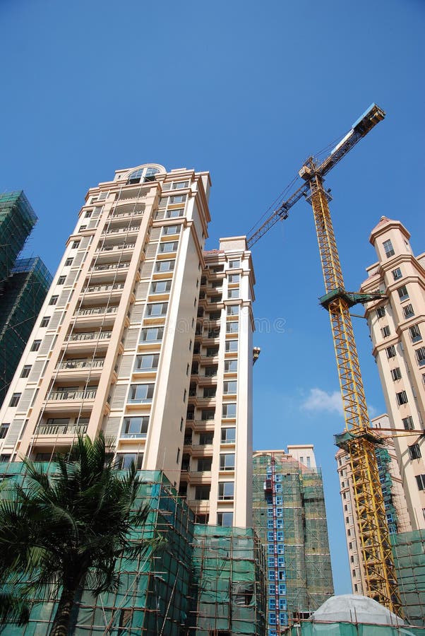 Construction of Real Estate Stock Photo - Image of property, crane ...