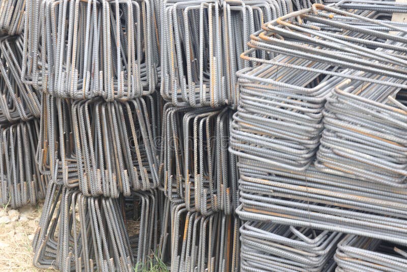 Construction Rebar Steel Work Reinforcement in Conncrete Structure of ...