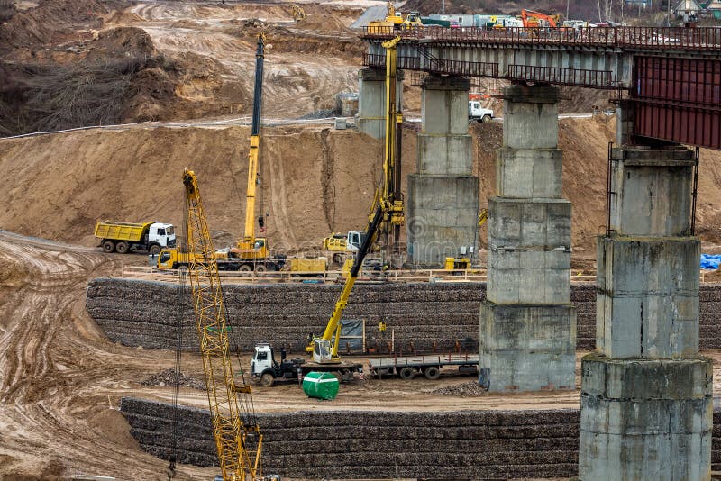 Construction or Reconstruction of Highway Concrete Bridge Over a Wide ...